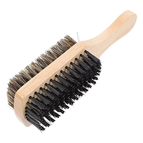 Healifty Stocking Stuffers Retro Beard Brush Double Head Oil Goat Hair Brush Multi- function Oil Head Brush Barber Shredded Hair Brush for Men Home Salon Use 11. 5x3. 7x4. 4cm Yule Gifts