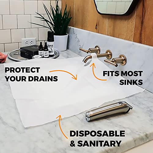 Beard Butler Disposable Beard Hair Catcher (18 Sheets) β Beard Bib - Beard Apron Alternative β Mens Beard Care β 100% Biodegradable Tissue β Buzz, Catch Toss