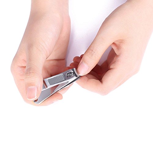 BESTOPE PRO Nail Clipper Set Professional Fingernail Clipper Toenail Clipper Slant Edge Nail Cutter with Metal Case Stainless Steel Sharp Nail Trimmer Set for Men and Women Black 3 Piece Assortment