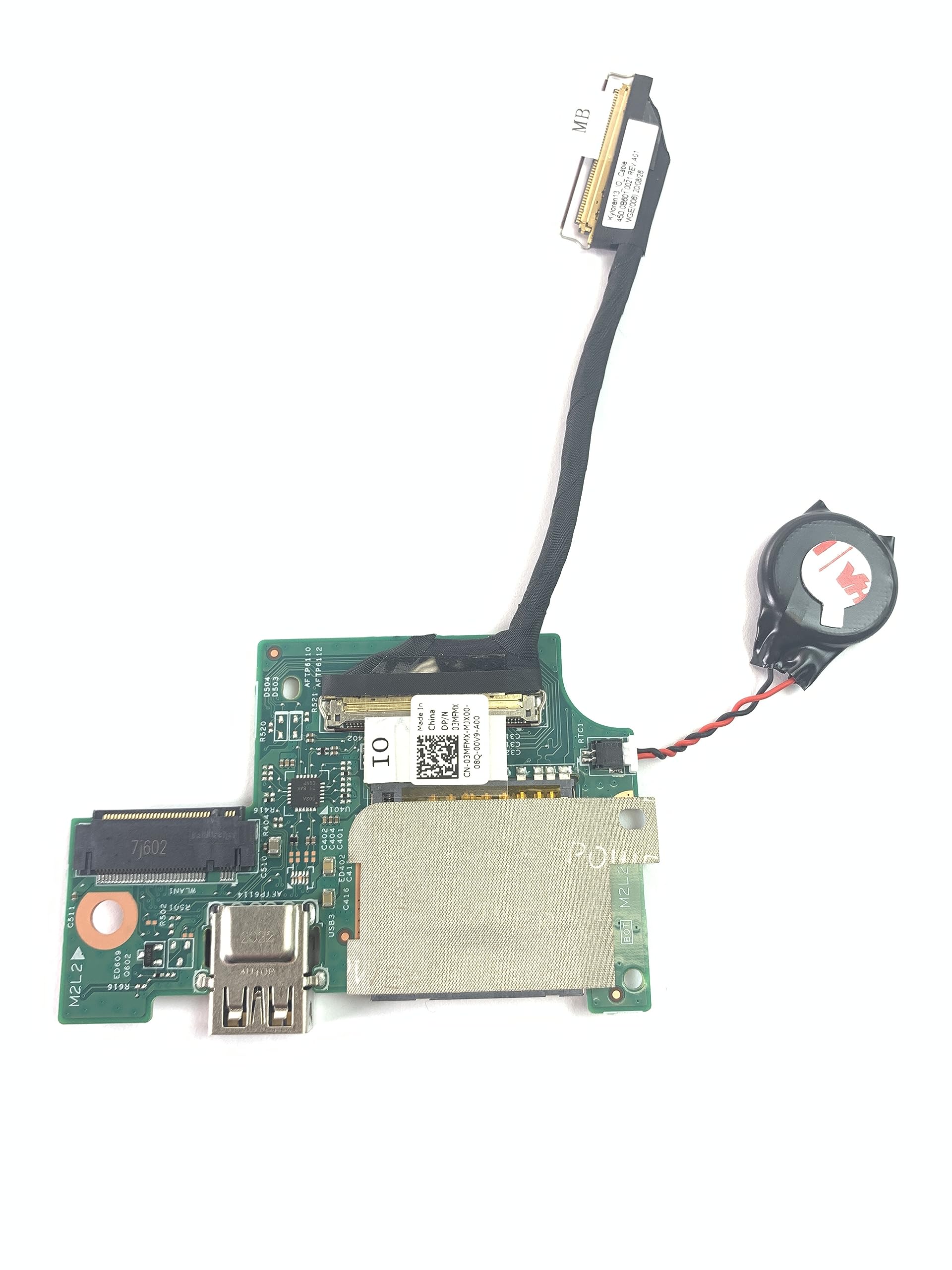 EbidDealz Replacement for Laptop Power Button USB SD Card Reader Board with Cable Dell Inspiron 13 7370 08YD0 008YD0 CN-008YD0 F12HC 0F12HC CN-0F12HC