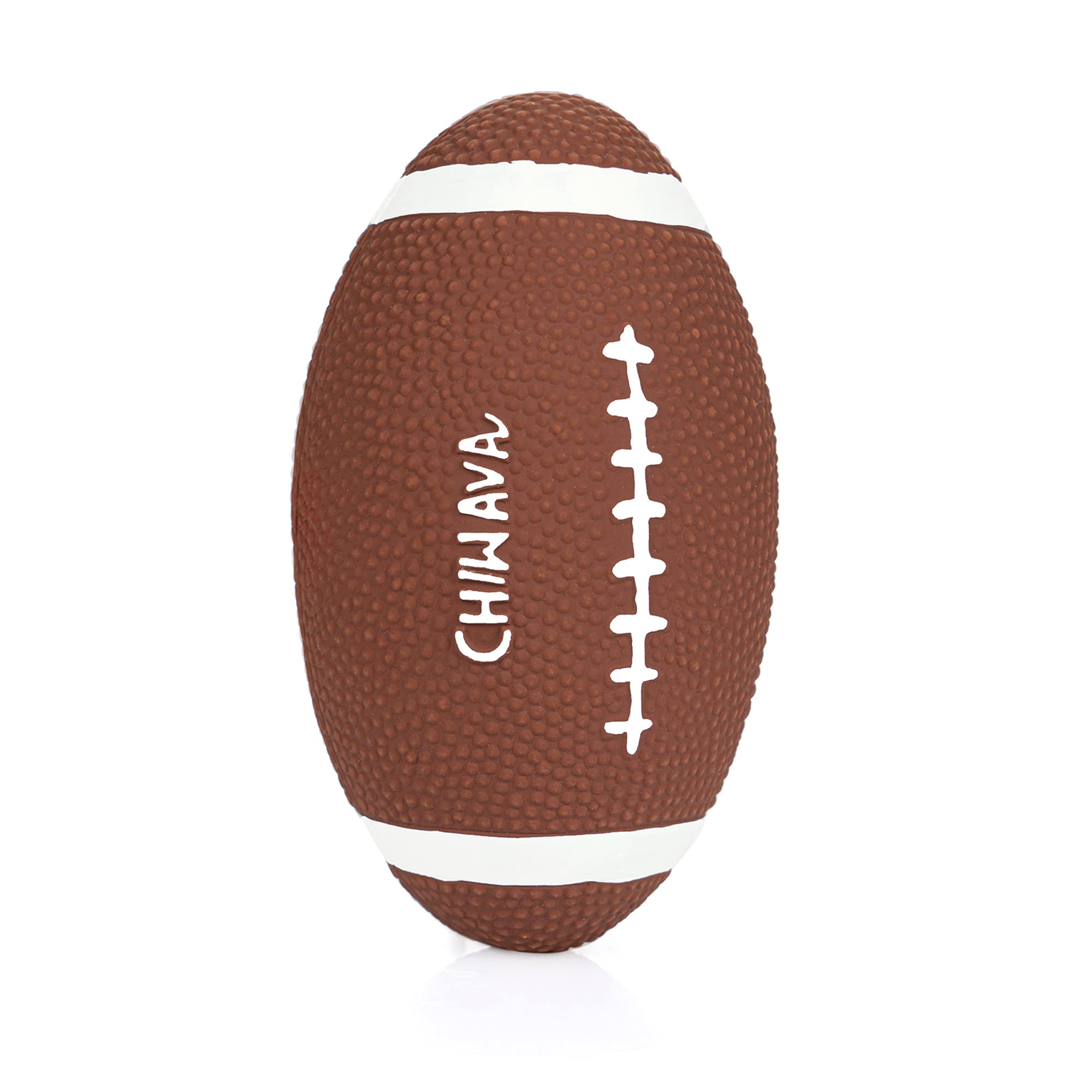 CHIWAVA 2 Pack 6" Squeaky Latex Dog Toy Balls Football Rugbys Fetch Interactive Toy for Medium Large Dogs