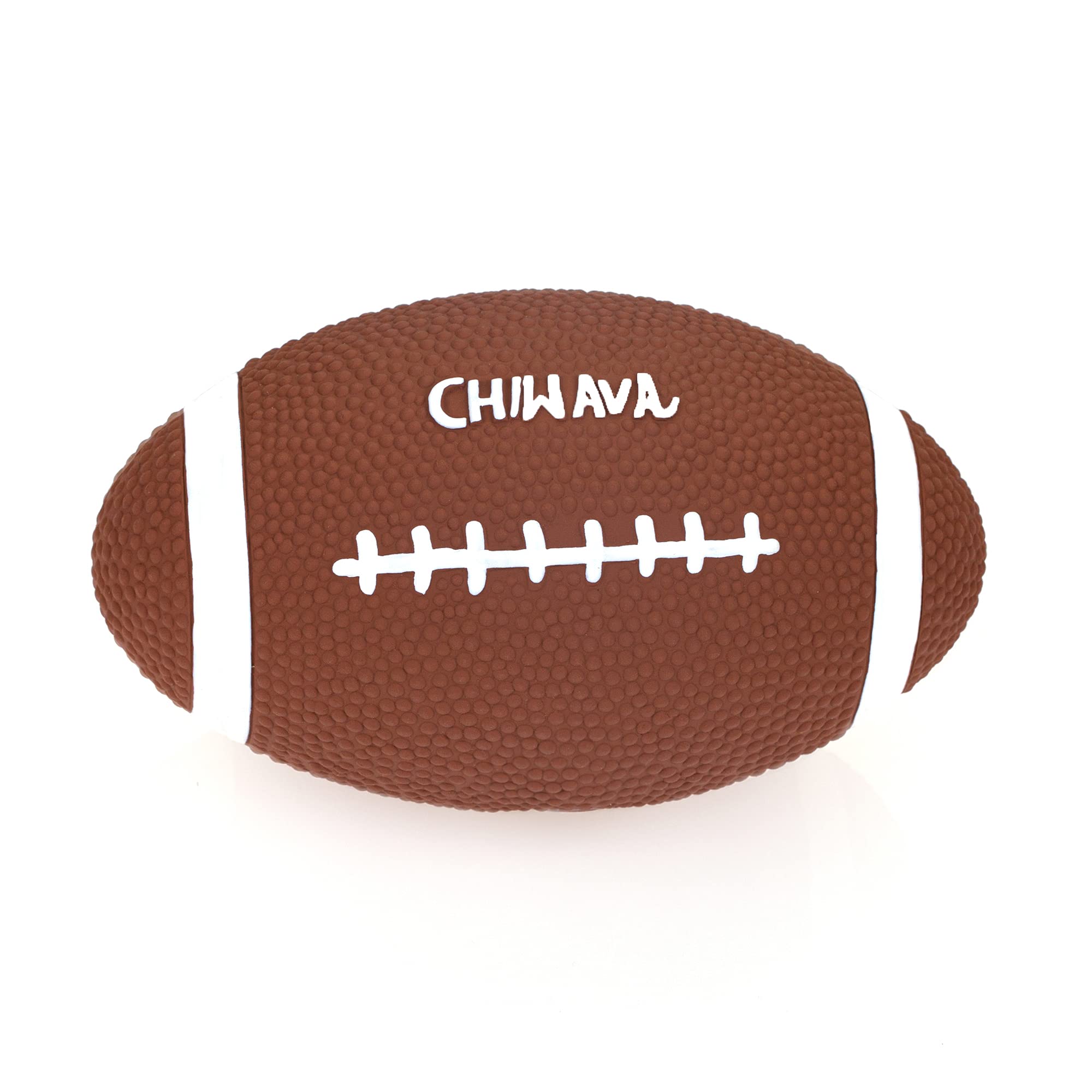 CHIWAVA 2 Pack 6" Squeaky Latex Dog Toy Balls Football Rugbys Fetch Interactive Toy for Medium Large Dogs