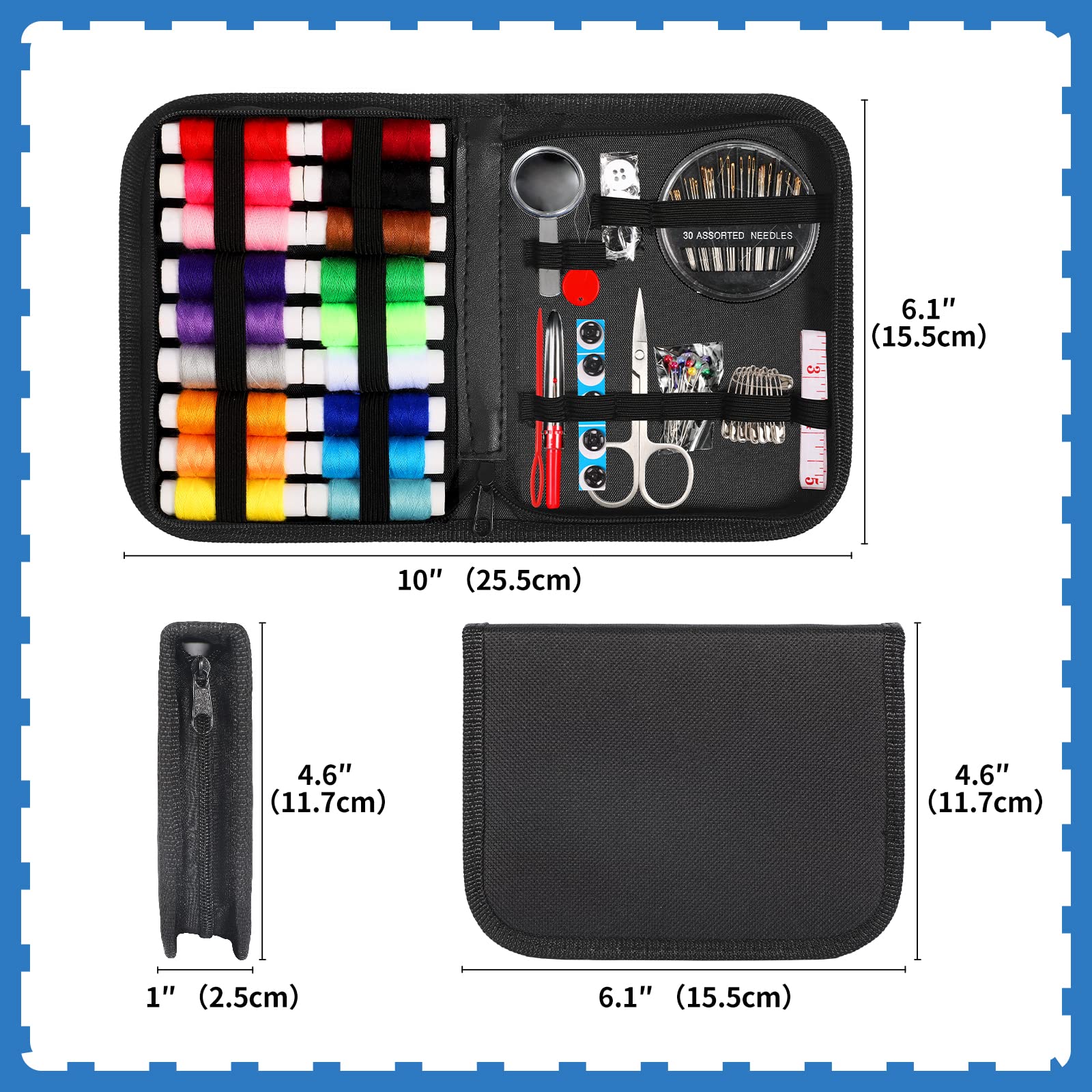 Sewing Kit for Adults and Kids,Marcoon Needle and Thread Kit with Sewing Supplies and Accessories Contains Scissors, Measure Tape,Seam Ripper,Suitable for Home, Travel, Beginner, Emergency