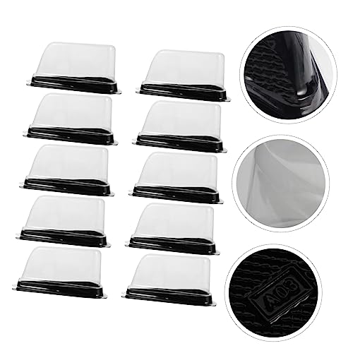 ULTECHNOVO 100 Pcs Boxes Cheesecake Box Muffin Cake Slice Holder Dome Cake Carrier Containers with Lids Mini Cupcake Container Plastic Cake Containers Pie Dessert With Cover Makeup 100pcs