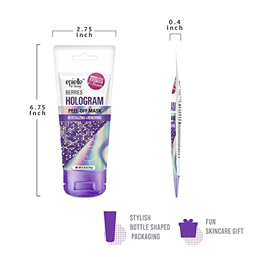 Epielle Hologram Peel Off Face Masks, Glitter Peel Off Mask, Toning & Calming, 8 variety packs (Single-Use Testers)