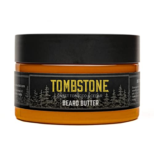 Live Bearded: Beard Butter - Tombstone - Leave in Conditioner for Beards - 3 oz. - Moisturize, Style, Condition - All-Natural Ingredients with Shea Butter - Light to Medium Hold - Made in the USA