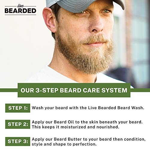 Live Bearded: Beard Butter - Tombstone - Leave in Conditioner for Beards - 3 oz. - Moisturize, Style, Condition - All-Natural Ingredients with Shea Butter - Light to Medium Hold - Made in the USA