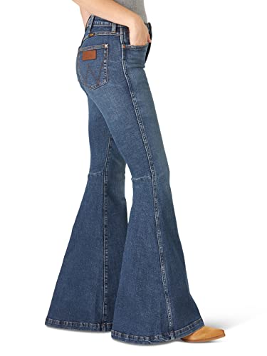 Wrangler Women's Retro High Rise Trumpet Flare, Paige, 32W x 34L