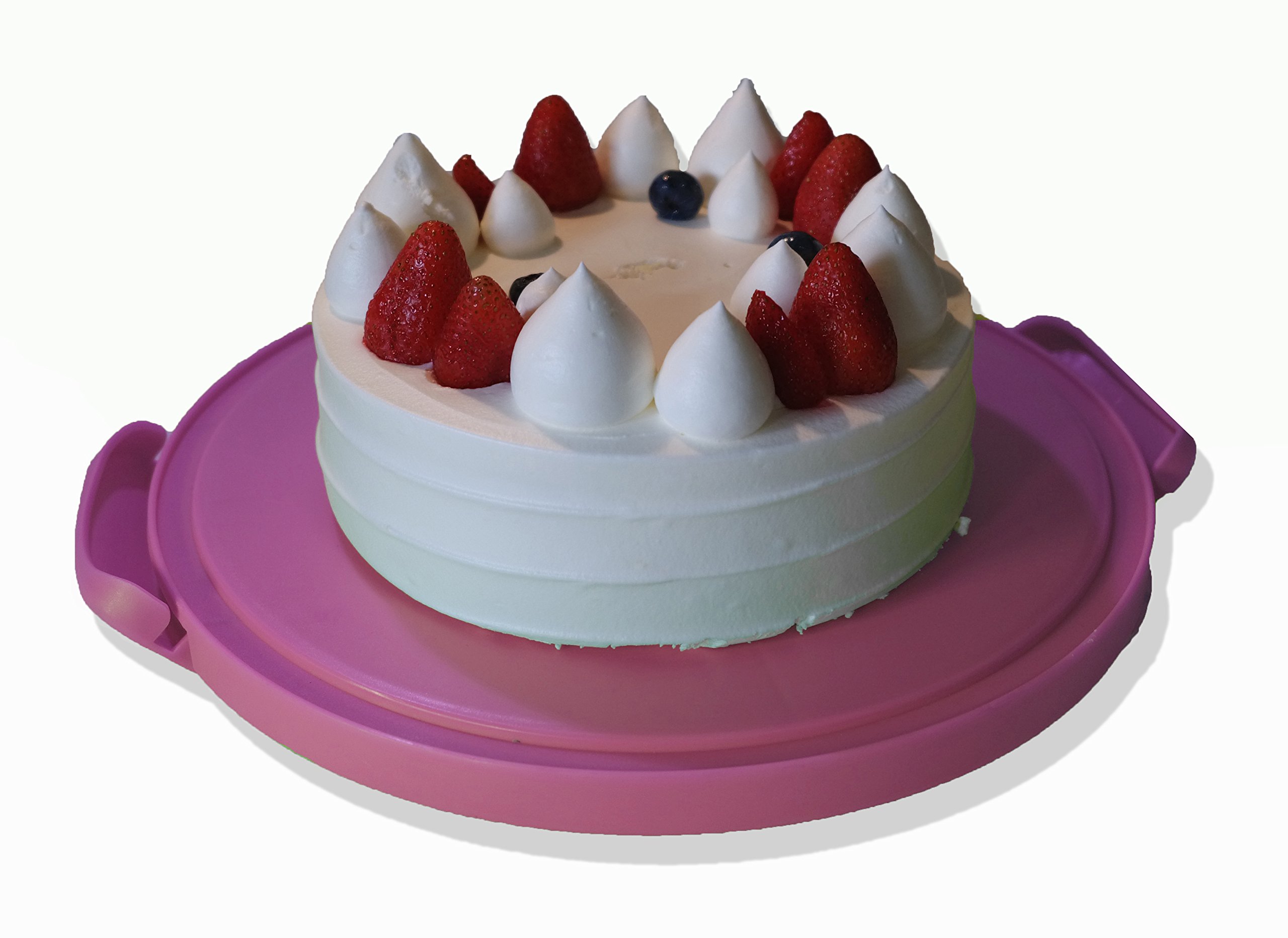 HelloCupcake Portable Cake and Cupcake Carrier / Storage Container - 10.4" Diameter (Inside Cover), Translucent Dome - Perfect for Transporting Cakes, Cupcakes, Pies, or Other Desserts (Purple)