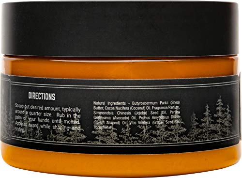 Live Bearded: Beard Butter - Tombstone - Leave in Conditioner for Beards - 3 oz. - Moisturize, Style, Condition - All-Natural Ingredients with Shea Butter - Light to Medium Hold - Made in the USA