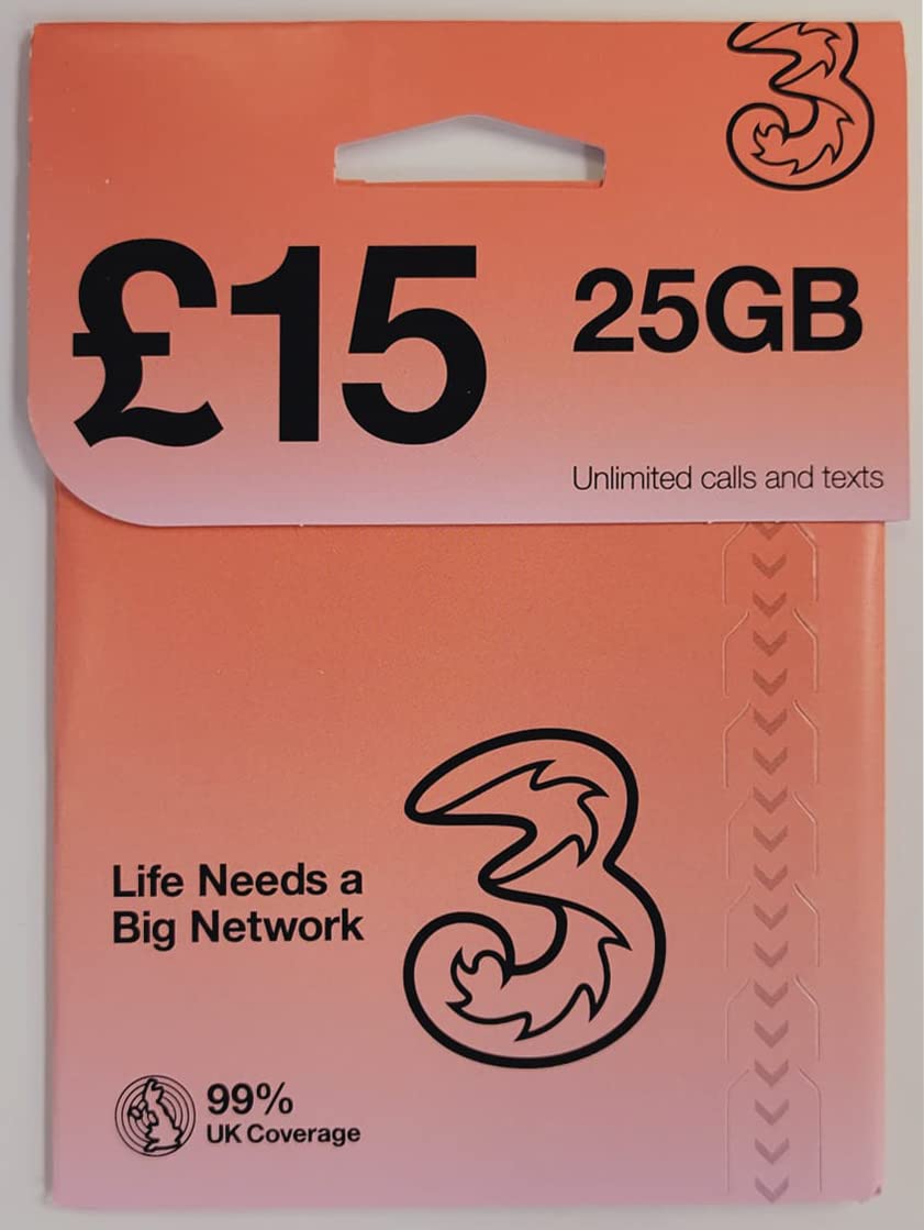 European SIM Card: 10GB Data + 3000 Minutes + Text Messages - 30 Days, Free Roaming