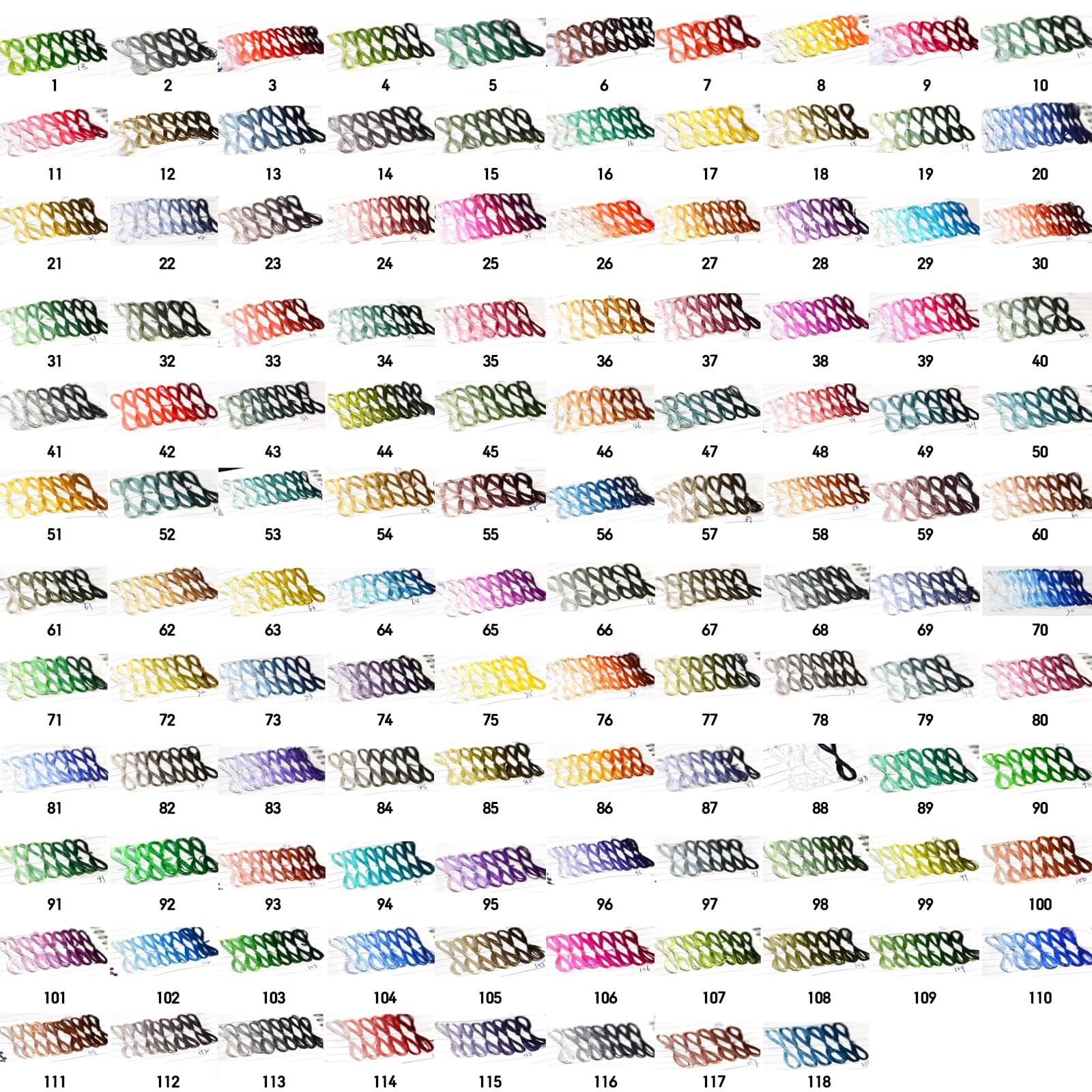 MINGGUXIUYI Natural 100% Silk Thread, Handmade Embroidery Thread, Silk Embroidery Thread 1440 Yards, 12 Colors(76)