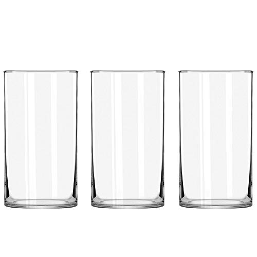 3 Pack Clear Glass Cylinder Vases, Table Flowers Vase,for Wedding Decorations and Formal Dinners (8 Inch)