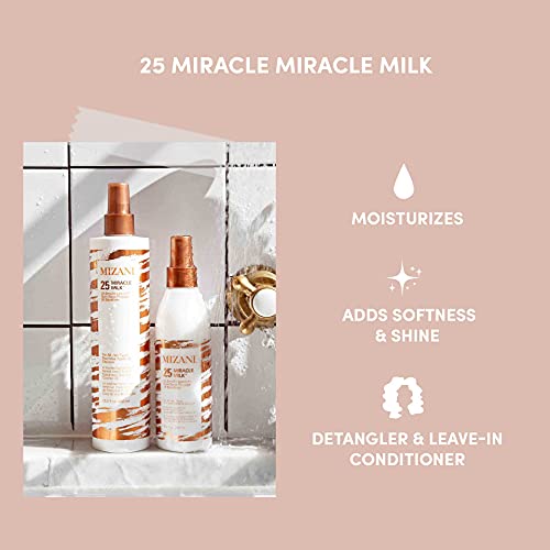 MIZANI 25 Miracle Milk Leave-In Conditioner | Moisturizing Detangler Spray | for Frizzy & Curly Hair | 13.5 Fl Oz