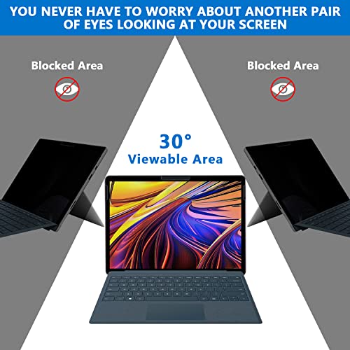 Laptop Privacy Screen Microsoft Surface Pro 7 Plus/7/6/5/4/3 th Gen 12.3 inch,Removable Privacy Screen Filter (for Surface Pro 7+/7/6/5/4 Privacy Screen Protector),-Anti Blue Light/Anti-Glare