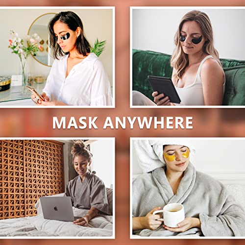 pureSOL PURE SOL. Hydrogel Collagen Eye Mask with Hyaluronic Acid, Grape Seed Extract, Hydrate, Tone and Awaken (12 pairs)