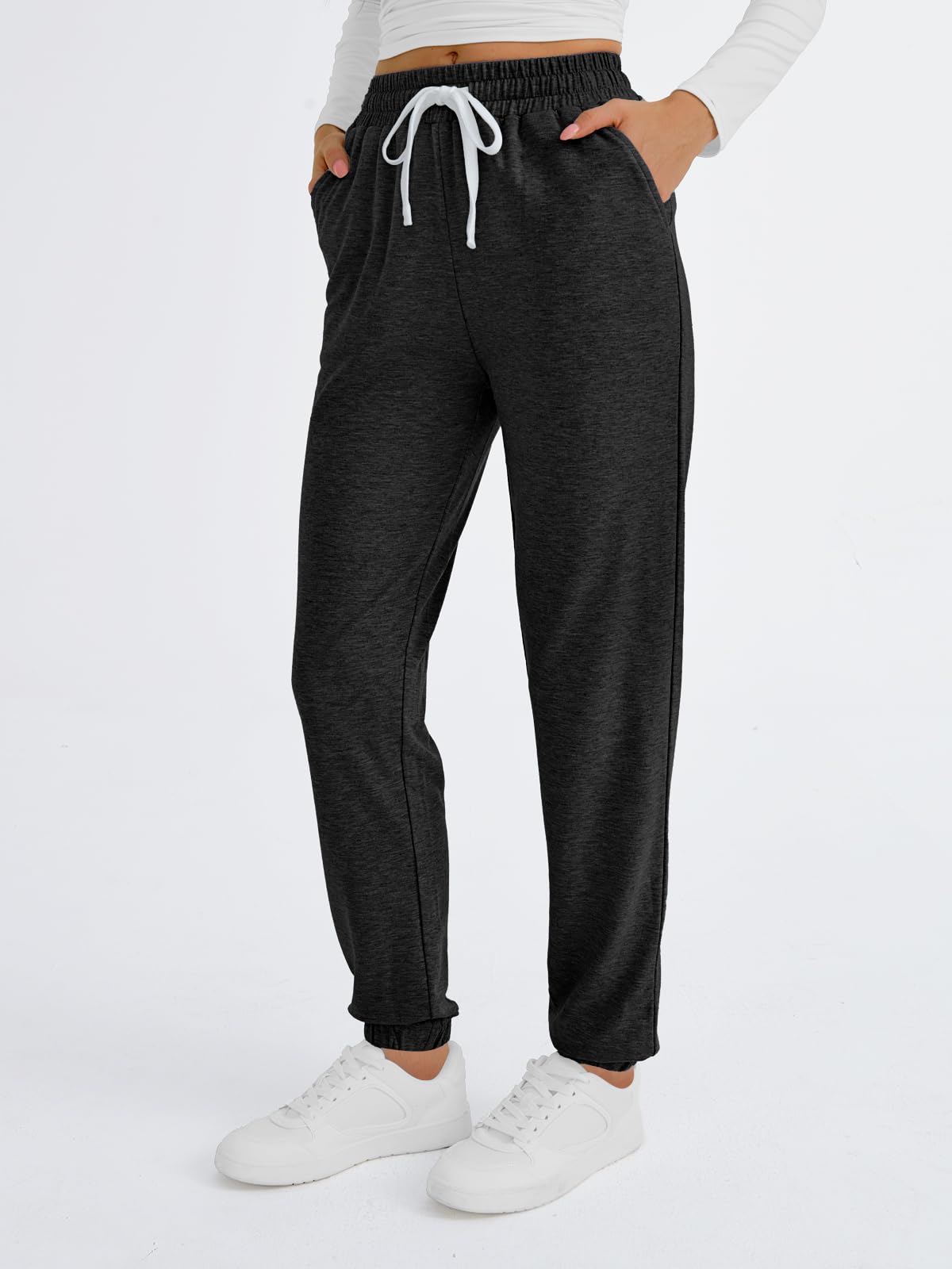 AUTOMET Sweatpants Women with Pockets Lounge Casual Pajam Pants Joggers Fall Clothes Spring Outfits Resort Wear 2025 Black S
