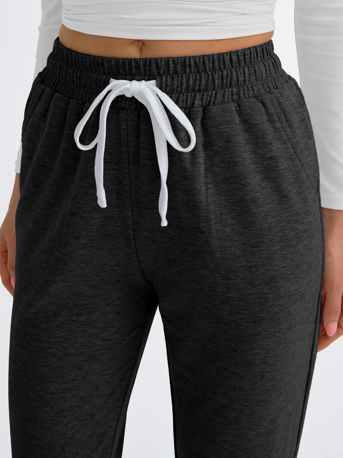 AUTOMET Sweatpants Women with Pockets Lounge Casual Pajam Pants Joggers Fall Clothes Spring Outfits Resort Wear 2025 Black S