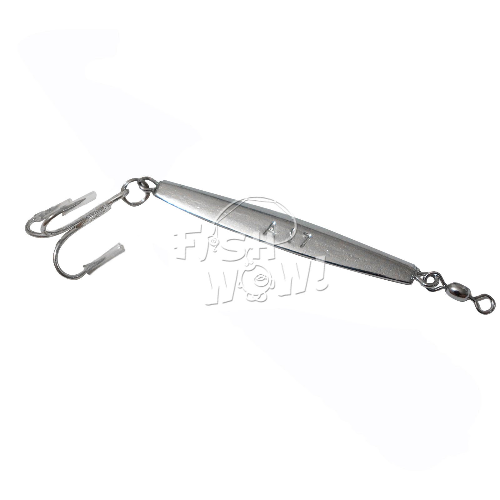5pcs Fish WOW!® 2oz Diamond Jig Chrome jigs with a Treble Hook
