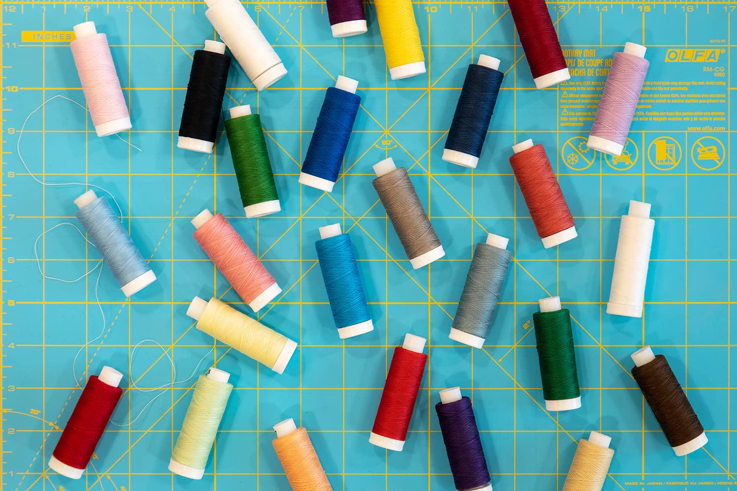 Connecting Threads 100% Cotton Essential Thread Set - 26 Spools 220 Yards Each with Carrier