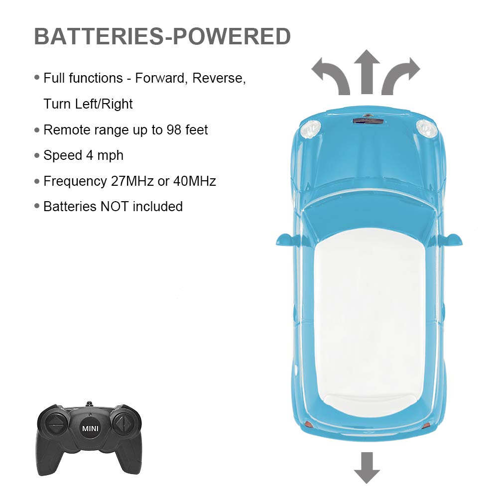 RASTAR 1:24 RC Cars Toy Mini Cooper Car for Kids Mini Cooper S Remote Control Car - Blue