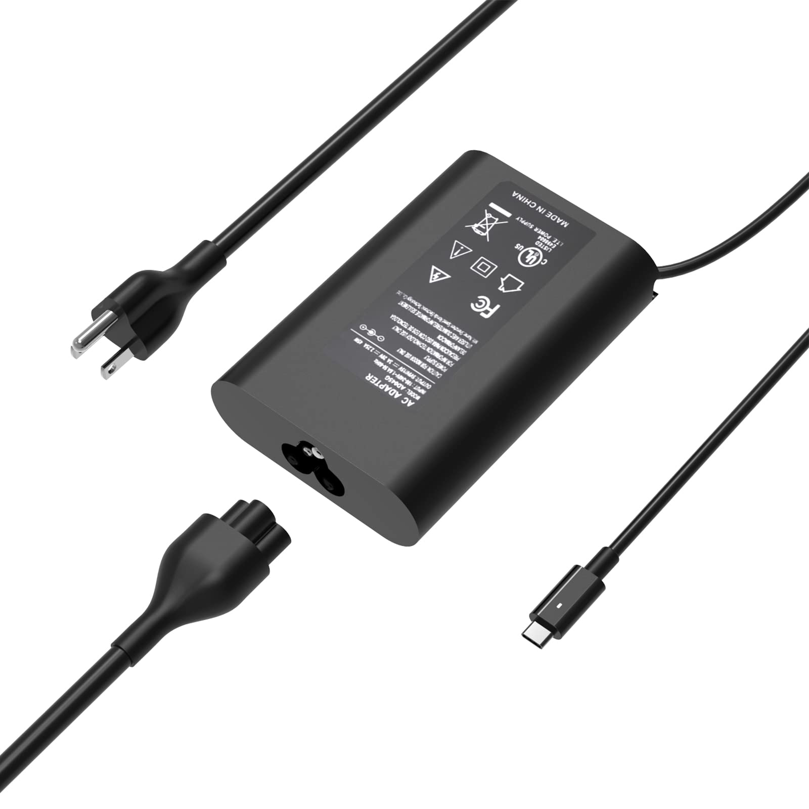 Bslemon 45W Type C Charger USB C Fast Charger Compatible with Dell Latitude 11 5175 5179 13 7370 5285 XPS 13 9370 9360 9350 9365 XPS 11 Inspiron 13 7000 Optiplex 3020 3040 Laptop Power Charging Cable