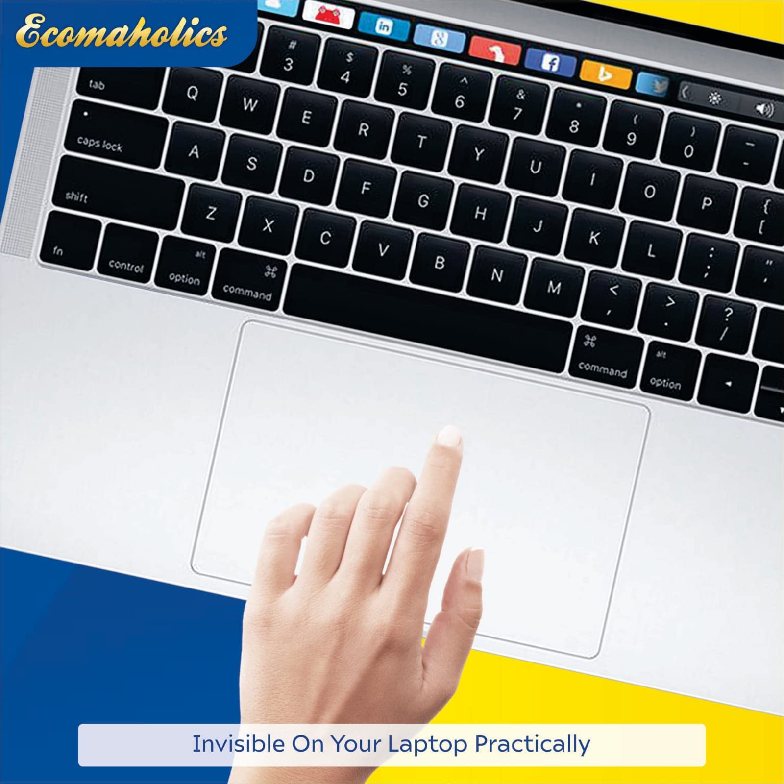 (2 Pcs) Ecomaholics Trackpad Protector for Dell Inspiron 13 7370 13.3 inch laptopTouch Pad Cover with Clear Matte Finish Anti-Scratch Touchpad Skin Film,Laptop Accessories