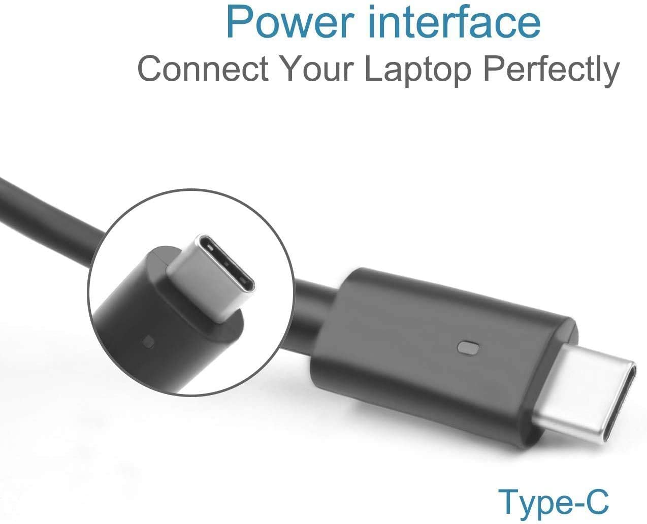 65W 20V 3.25A USB Type C AC Adapter Compatible for Dell LA65NM170 HA65NM170 02YK0F 0M1WCF for Latitude 13 7370 Latitude 12 7275 Latitude 3400 3500 5290, XPS 12 9250