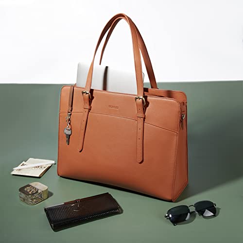 ECOSUSI Laptop Bag for Women 15.6 Inch Work Briefcase Tote Professional with Shoulder Strap for Business Travel Office