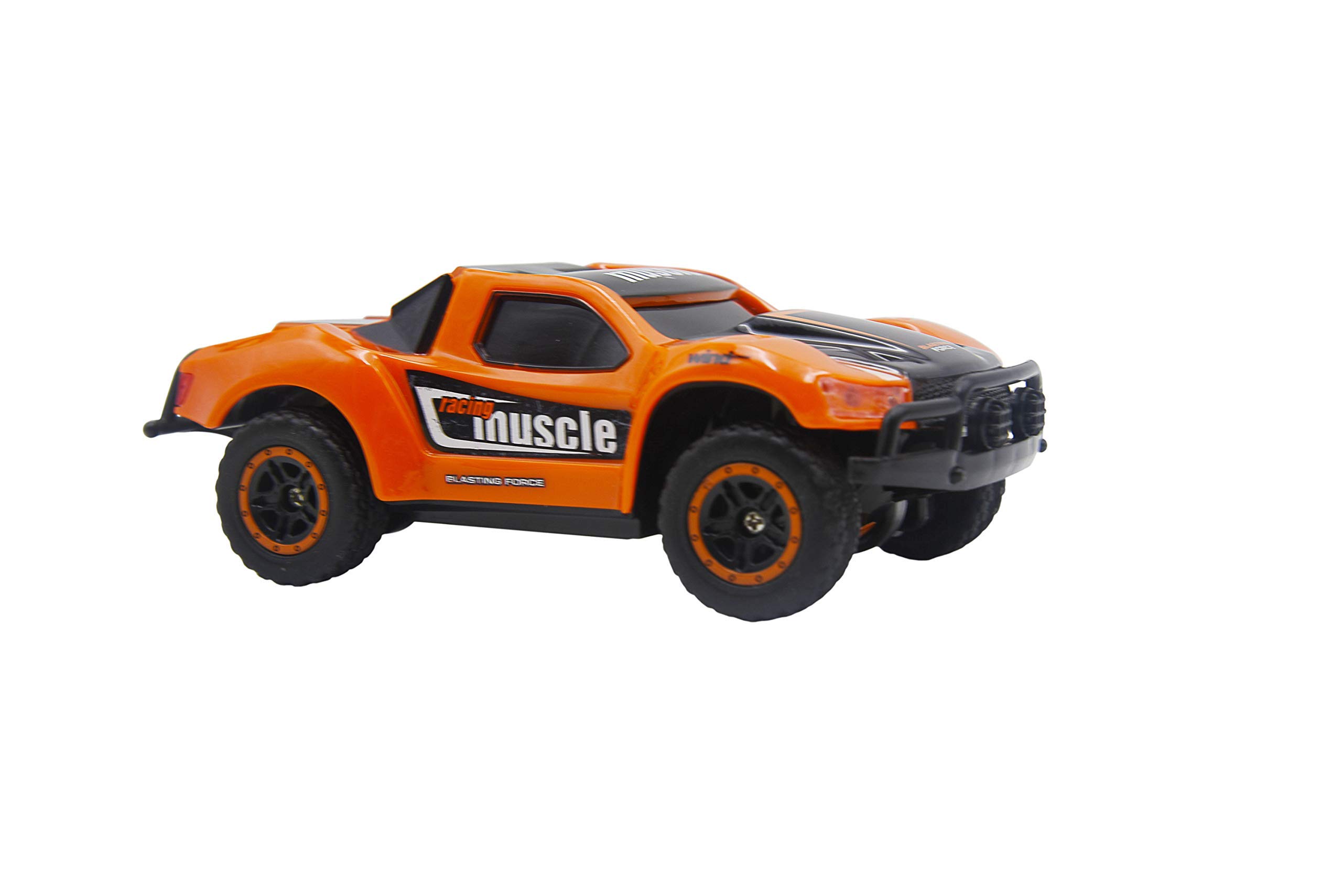 Blomiky 4WD 9MPH High Speed Racing RC Car 1/43 Scale 2.4GHz Electric Mini Remote Control Truck Vehicle D143 Orange