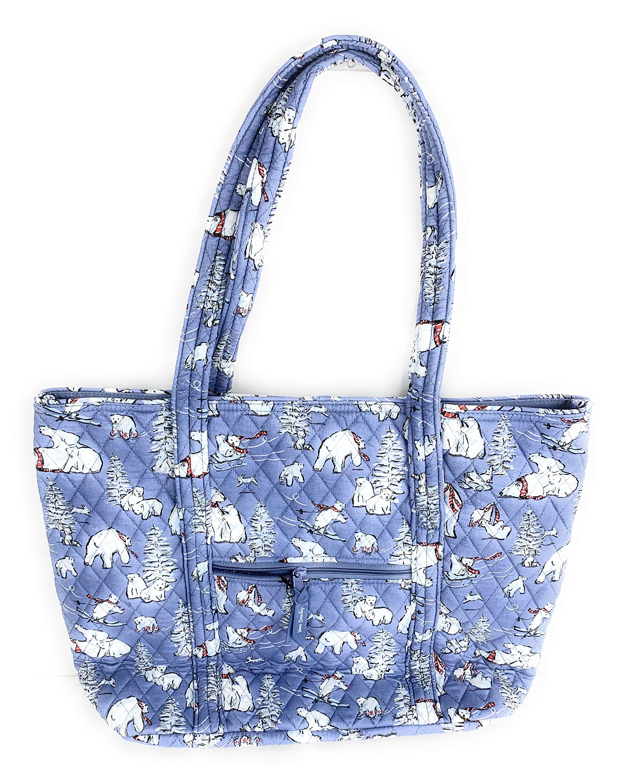 Vera Bradley "Vera Tote Beary Merry Cool Blue Handbag Womans Bag