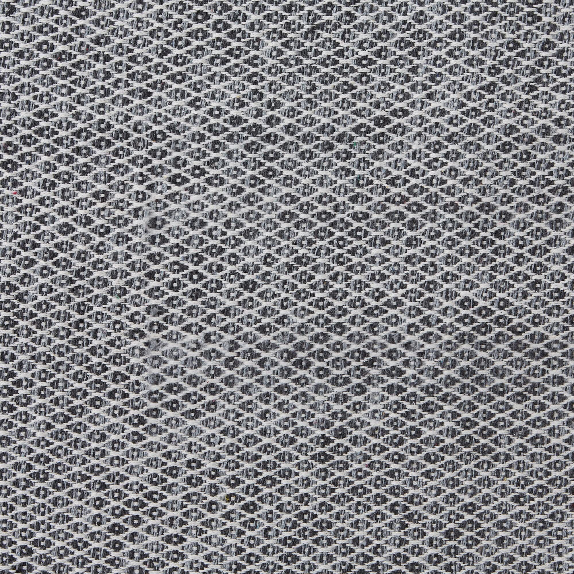 DII Woven Recycled Yarn Rag Rug Collection Miniature Diamonds, 2x3', Gray