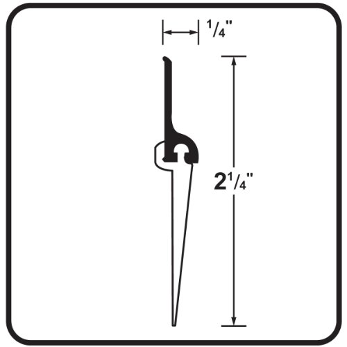 M-D Building Products 69620 48 in. Silver Aluminum and Vinyl Heavy-Duty Screw-on Door Sweep