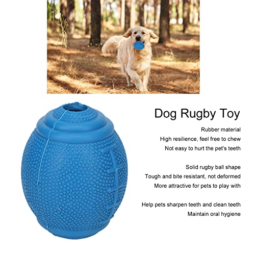 Naroote Pet Chew Toy Balls, Reduce Boredom Dog Rugby Toy Bite Resistant Rubber for Puppy for Indoor