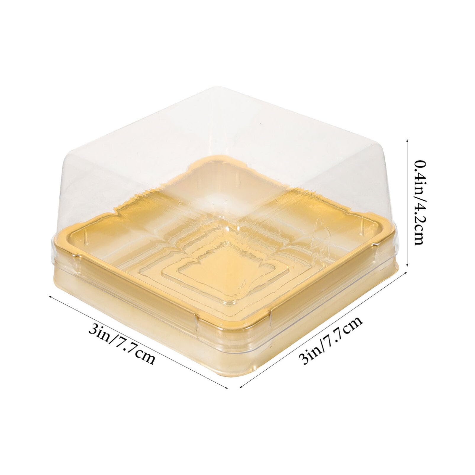 KALLORY 50pcs Boxes muffins Cupcake Container Moon Cake Containers Dessert Containers With Lids Cake Carrier Moon Cake Display Holder Cake Containers With Lids dome plastic biscuit