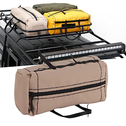 EVGATSAUTO RC Car Luggage Carry Bag, RC Mini Luggage Bag Cloth Easy to Use for Decoration (Khaki)