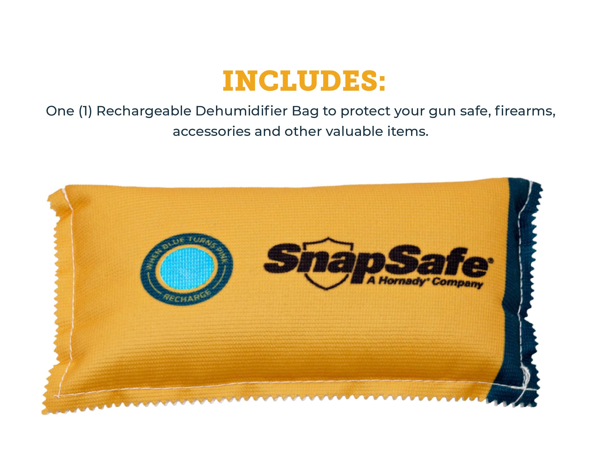 SnapSafe Reusable Dehumidifier Bag 450G, 75908 - Portable, Easy to Use Moisture Absorbers for Gun Safes & Cabinets - Prevent Moisture Damage for Gun Safe Accessories, Firearms in Your Gun Vault
