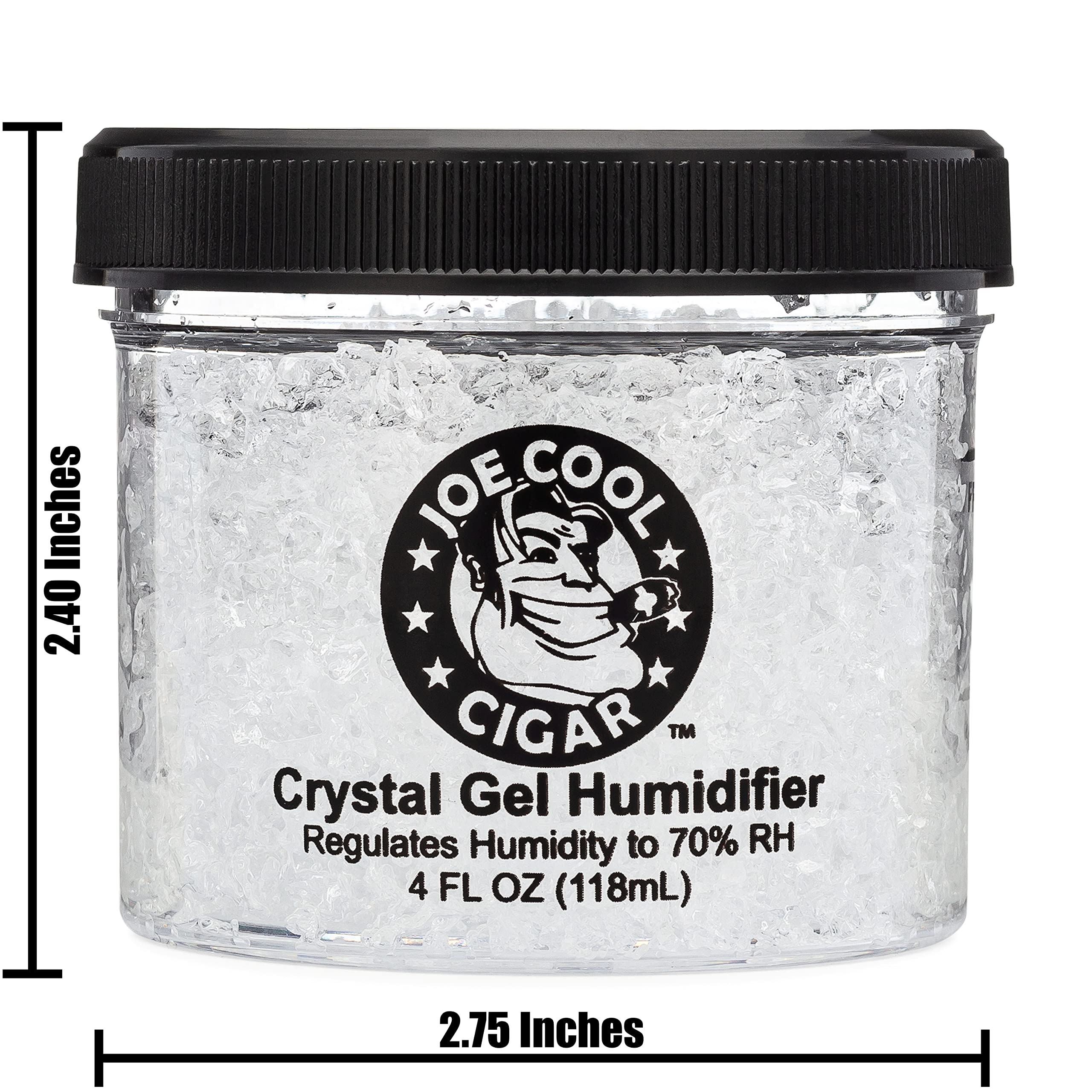 Joe Cool Cigar Crystal Gel Humidifier for Cigar Humidors (4 oz Jars) - 3 Pack