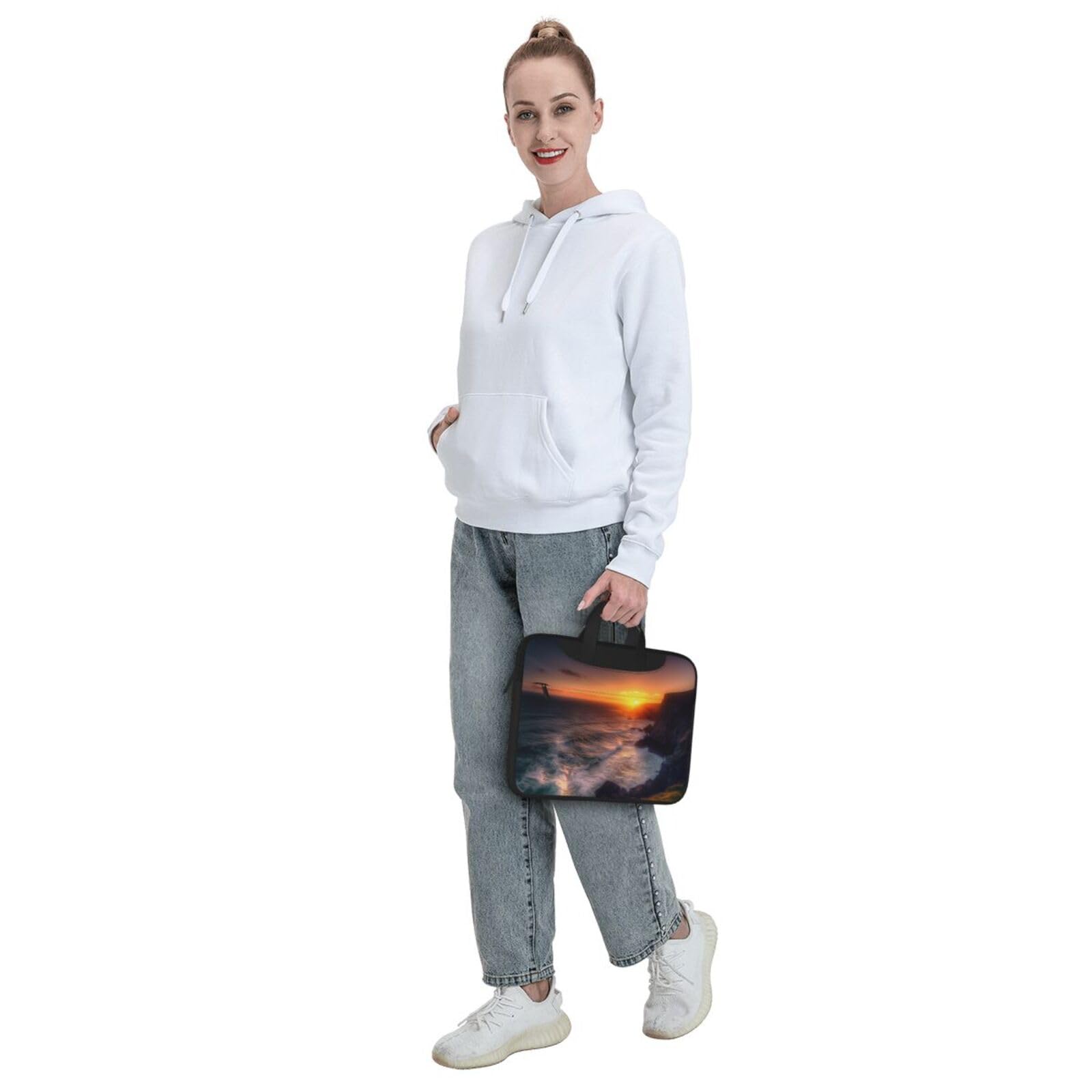 Ireland Sunset Seascape Laptop Bag for Women Men 15.6" Computer Sleeve Business Travel Briefcase Messenger Bag