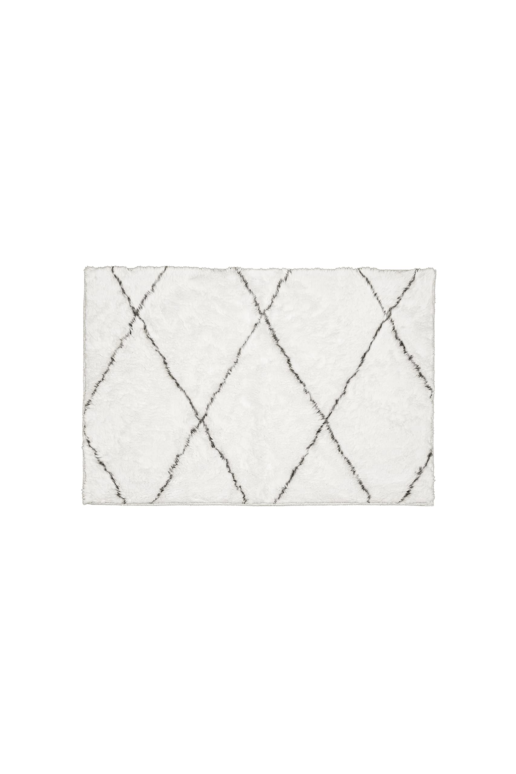 Ruggable Washable Plush 2x3 Area Rug, Moroccan Diamond, Premium Rugs for Living Room, Bedroom, Kitchen, Office, Classroom with Gripper Non Slip Pad
