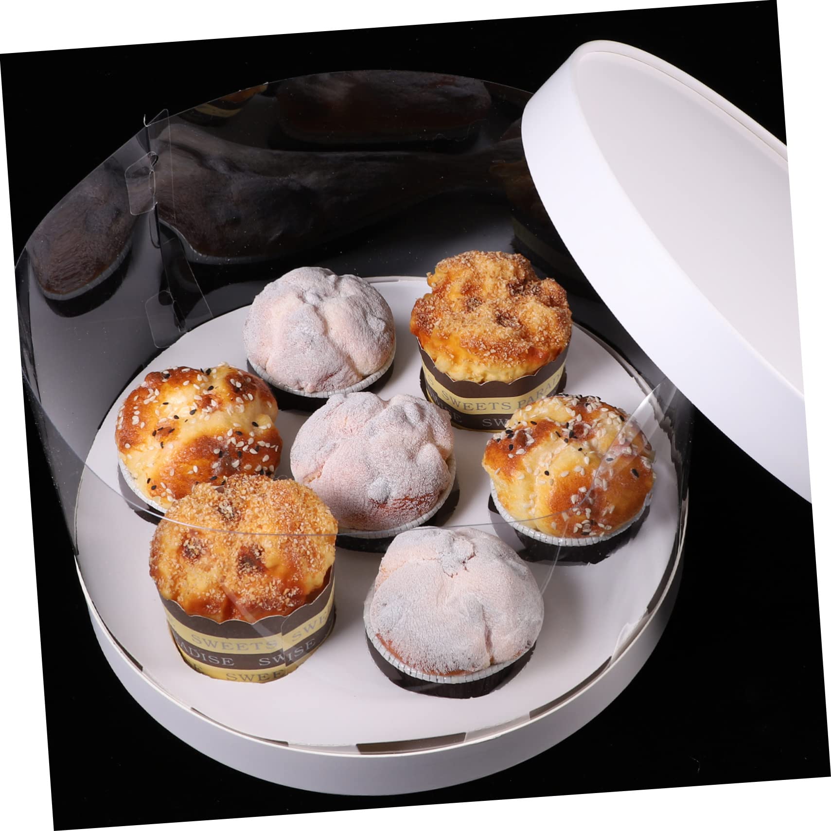 NOLITOY 2pcs Cake Box Muffin Cake Carrier Cupcake Storage Containers Cupcake Travel Container Muffin Cake Containers Cupcake Packaging Boxes Cupcake Transport Container Dessert Carrier