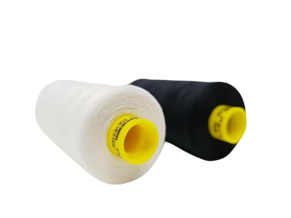 Ho Bindaass || Thread Sewing Set - 420 Yards per Spool 3 ply Polyester Thread Black and White (šš¢š°š¦š¤š« 2)