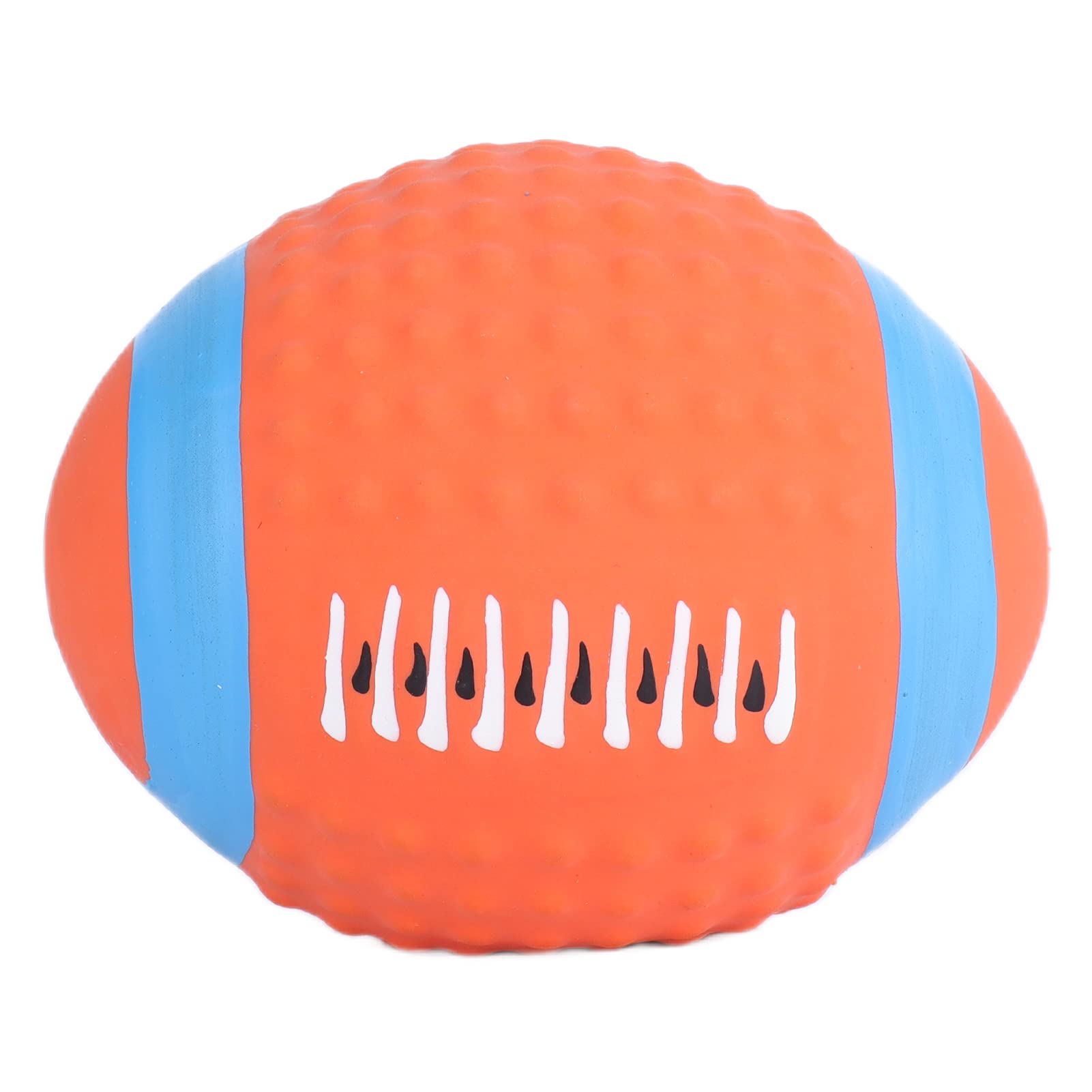 Dog Chew Squeaky Toy Balls, Pet Rugby Toys Bite Resistant Chewing Molars Training Squeaky, Durable Dog Toys Rugby Shape for Dogs, Rubber Chew Balls with Squeaker, for Medium Large Dogs
