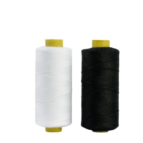 Ho Bindaass || Thread Sewing Set - 420 Yards per Spool 3 ply Polyester Thread Black and White (𝔇𝔢𝔰𝔦𝔤𝔫 2)