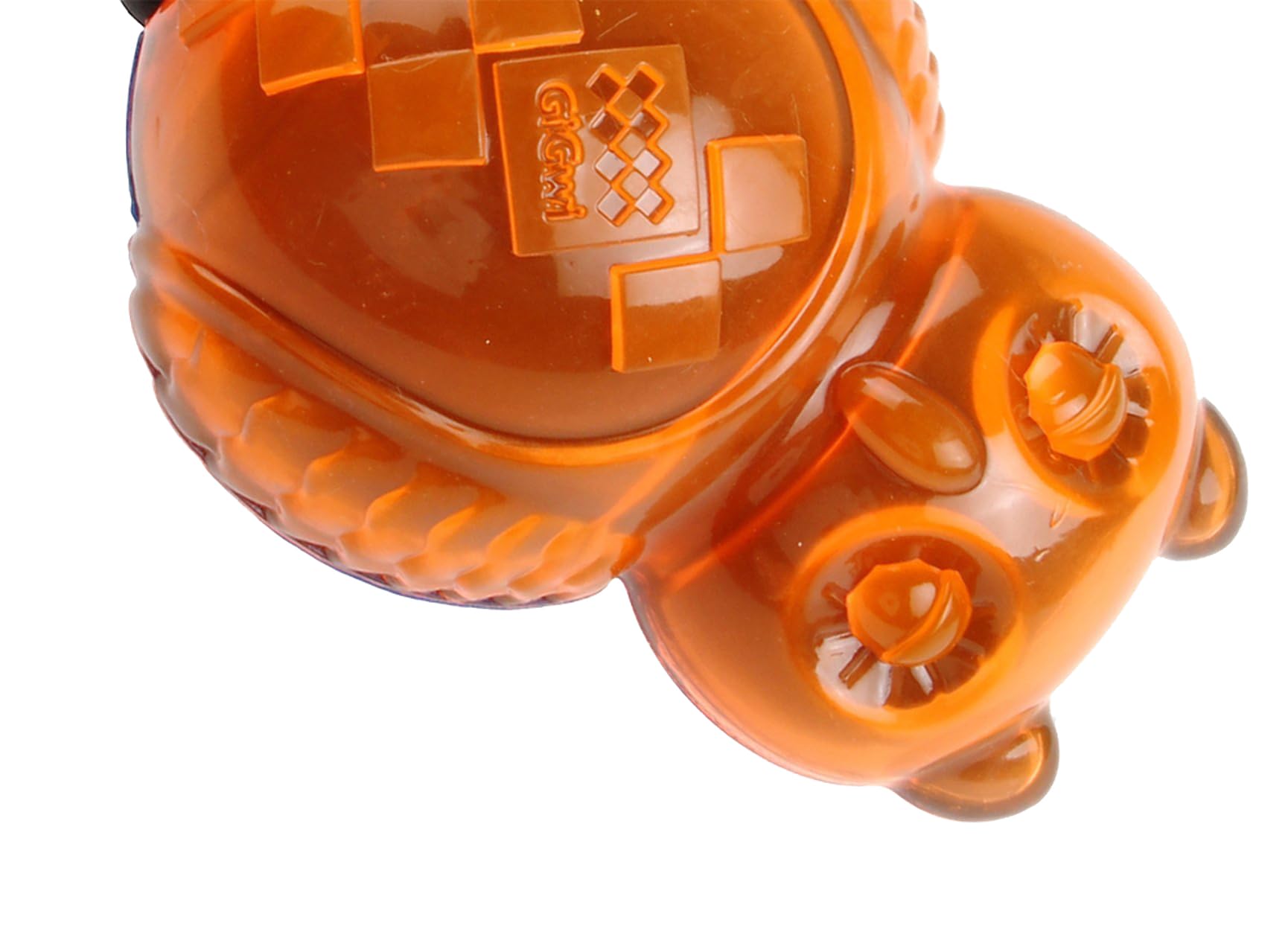 GiGwi Push to Mute Dog Toy Ineractive Squeaker Chew Toy for Dogs - Blue/Orange Owl