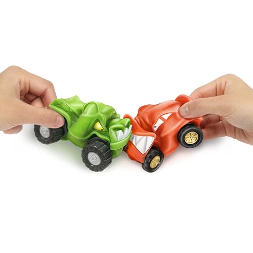 Heroes of Goo Jit Zu Goo Mobiles Versus Pack Turbo Tygor VS Rumble Rock Jaw. Two Stretchy, Squishy Vehicles. Stretch 'Em, Smash 'Em, Twist 'Em!
