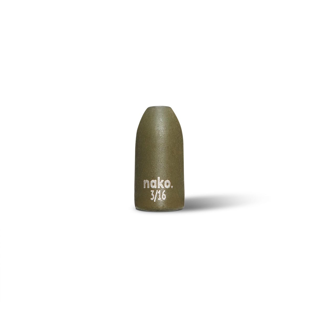 10 Pack Nako Tungsten Bullet Weights for Fishing, 1/8 oz, No Chip Green Pumpkin, Tungsten Fishing Weights for Texas Rig, Tungsten Worm Weights
