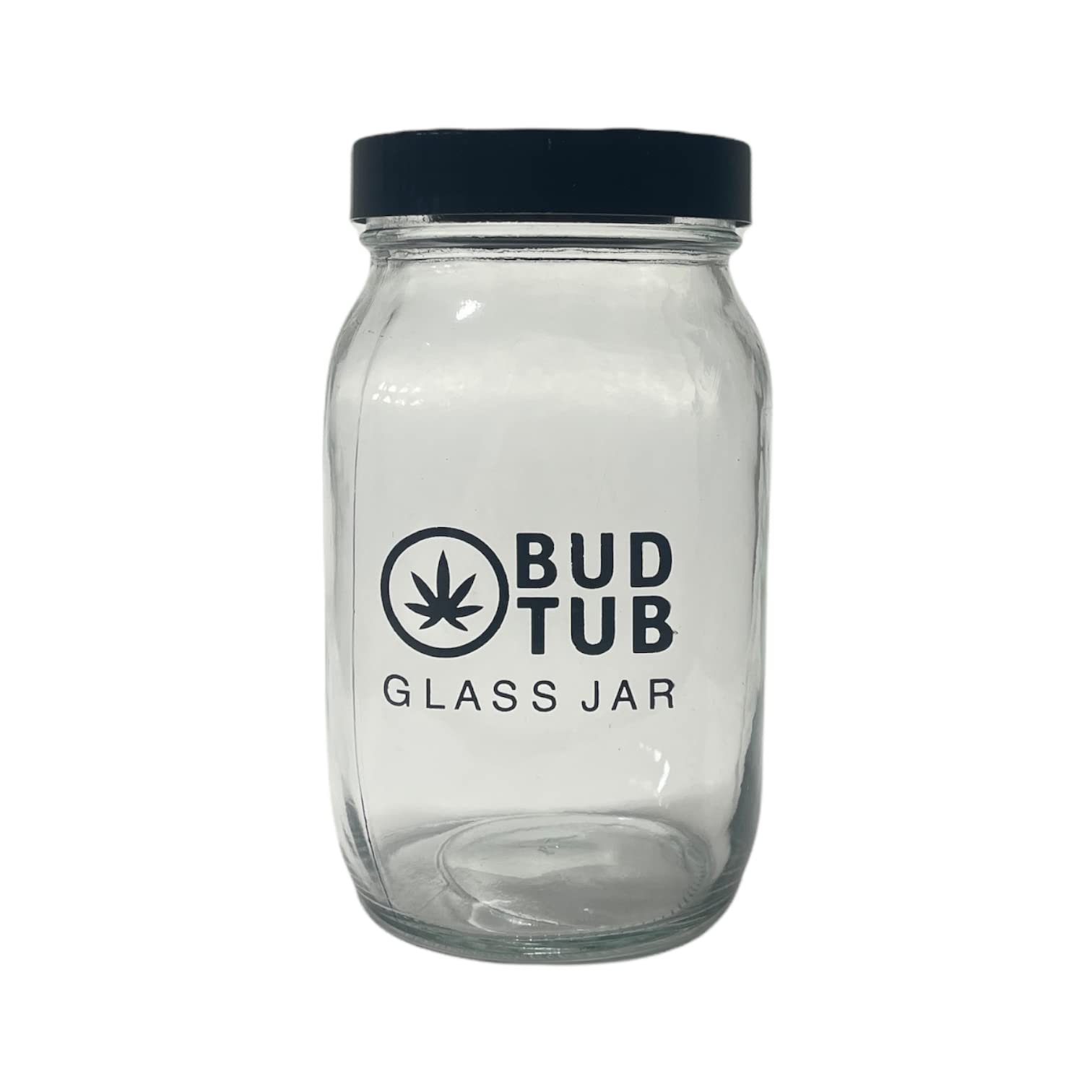 Glass Herb Storage Jar with Magnetic Herb Grinder INSIDE the lid. This Airtight, Smell Proof, Storage Container has an Added Seal to Keep the Scent Contained and Goods Fresh for Longer (Regular)