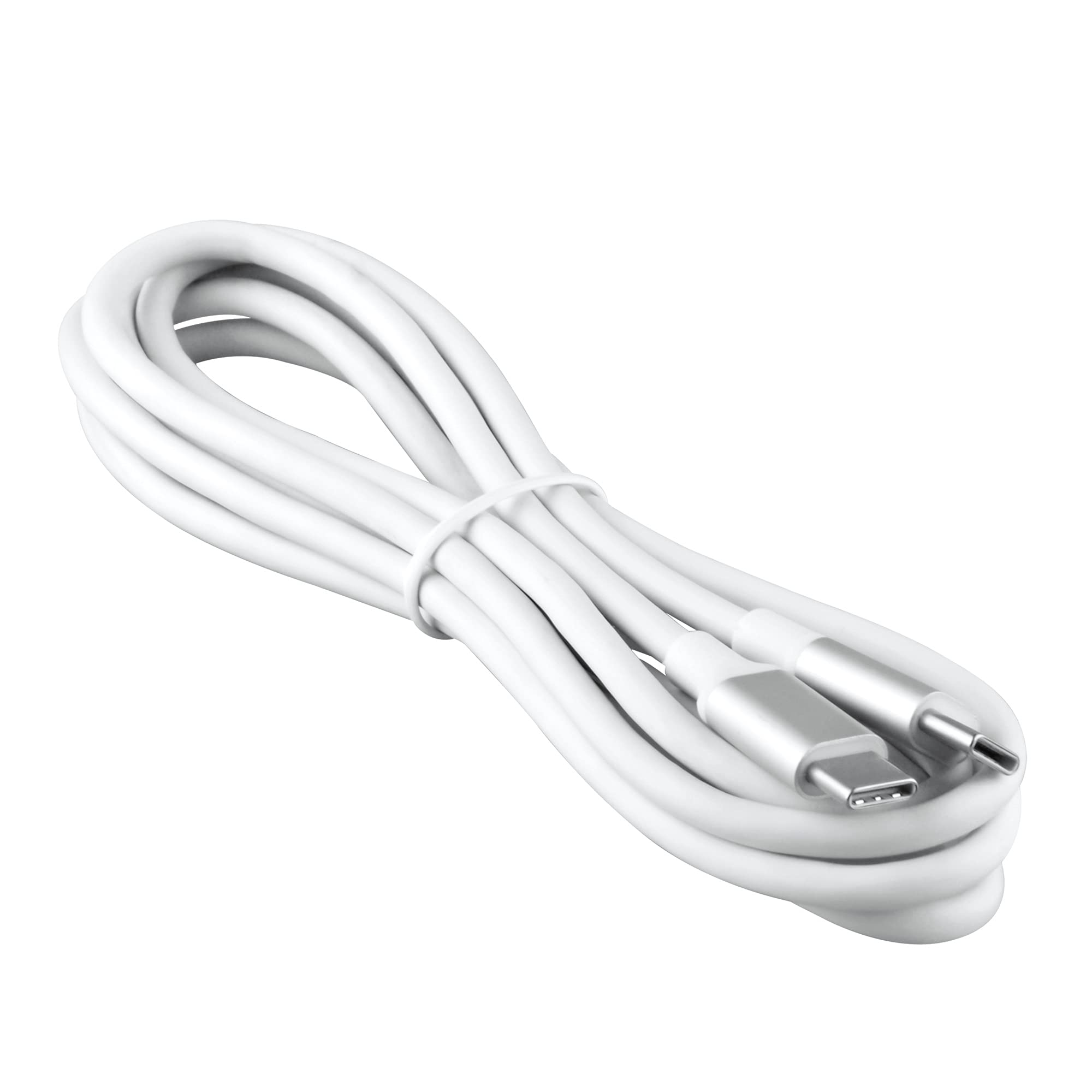 Digipartspower White 5ft 100W USB-C to USB-C Data Sync Power Adapter Charger Cord Cable Compatible with DELL Latitude 7275 7370 XPS 12 13 9333 9380