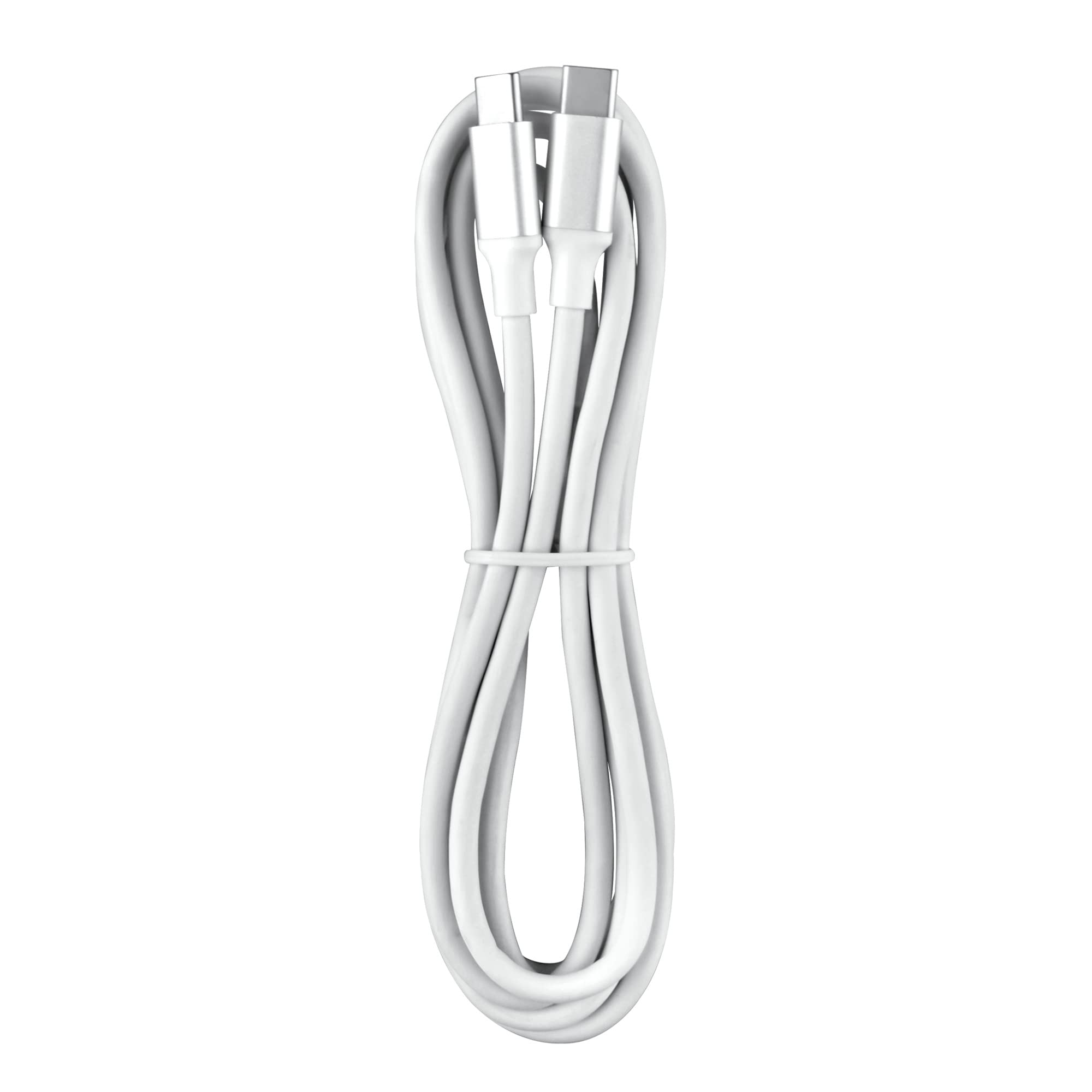 Digipartspower White 5ft 100W USB-C to USB-C Data Sync Power Adapter Charger Cord Cable Compatible with DELL Latitude 7275 7370 XPS 12 13 9333 9380